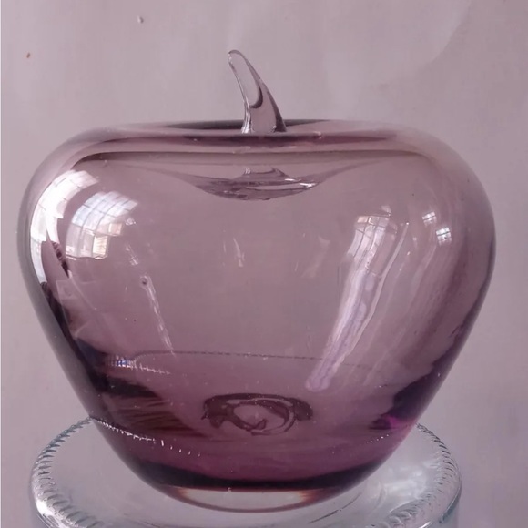 BLENKO | Art | Blenko Handblown Purple Apple | Poshmark